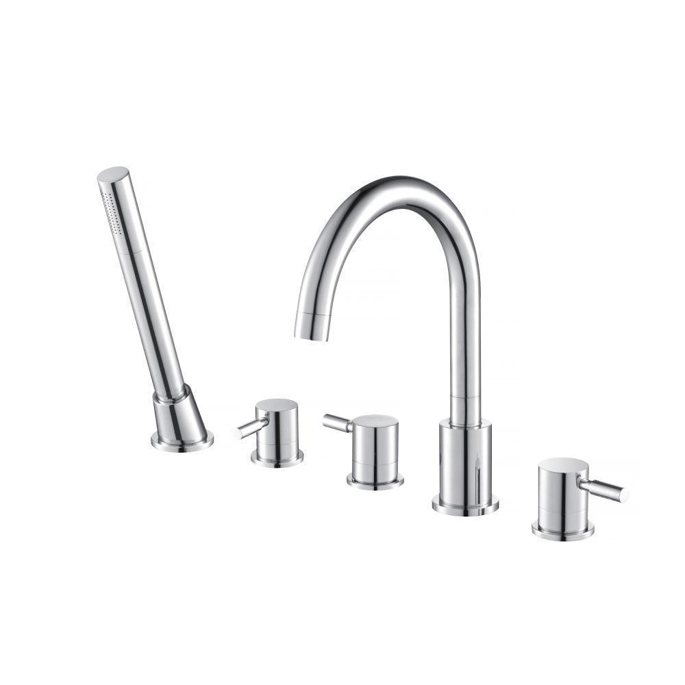 Flusso Faucets 100.2420 Five Hole Deck Mounted Roman Tub Faucet With ...