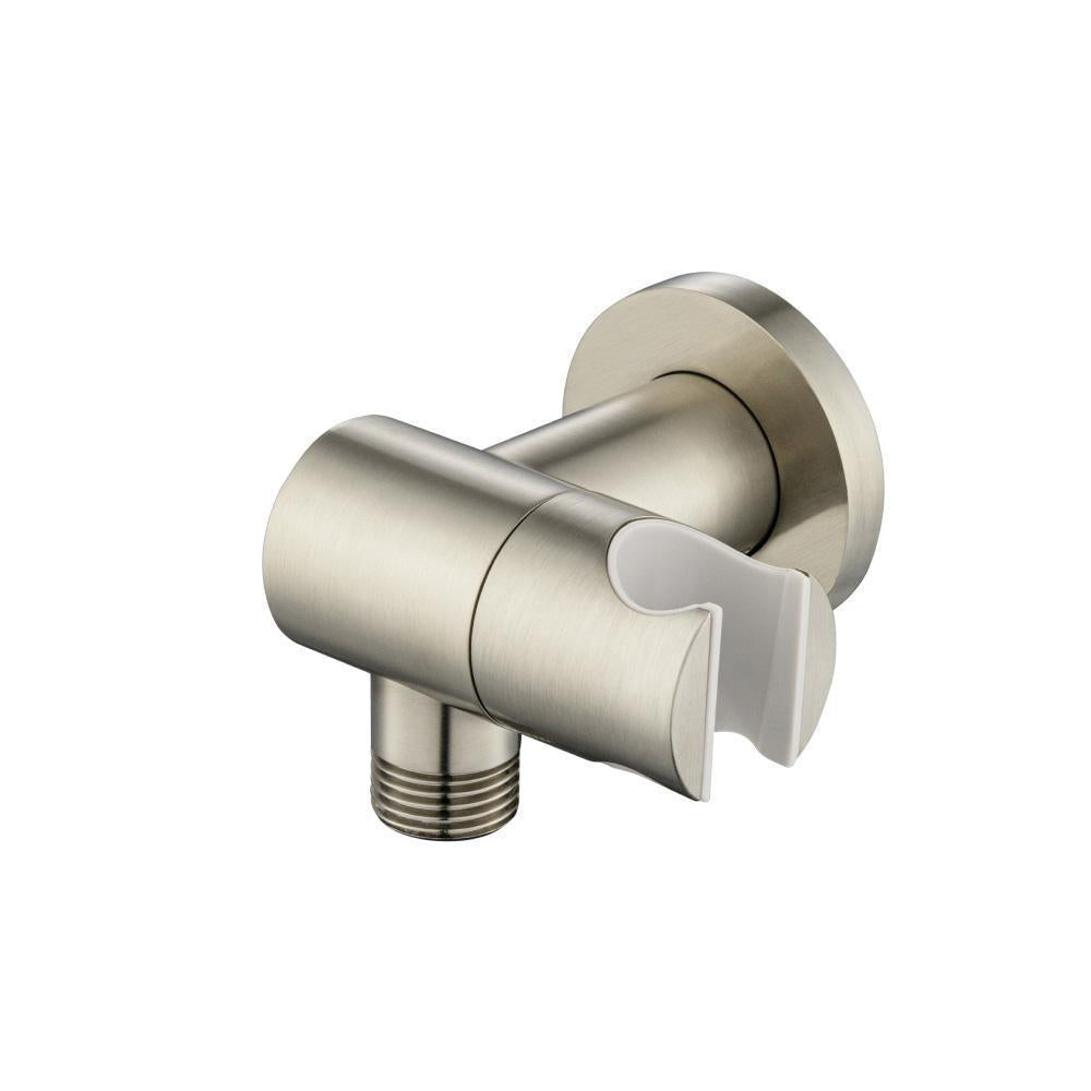 Flusso Faucets, Wall Elbow With Holder Combo - Adjustable Angle, HS8027