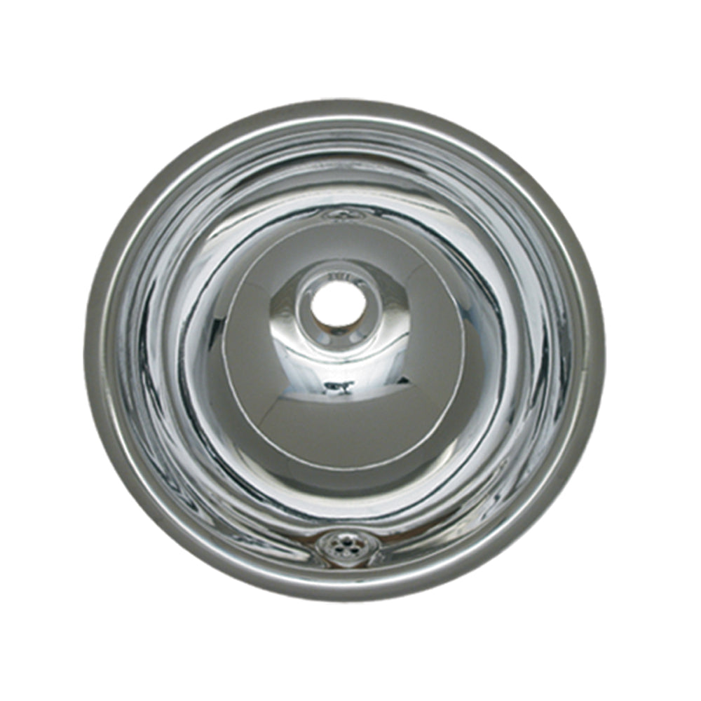 Whitehaus Decorative Smooth Round Drop-in Basin with Overflow and a 1 1 ...